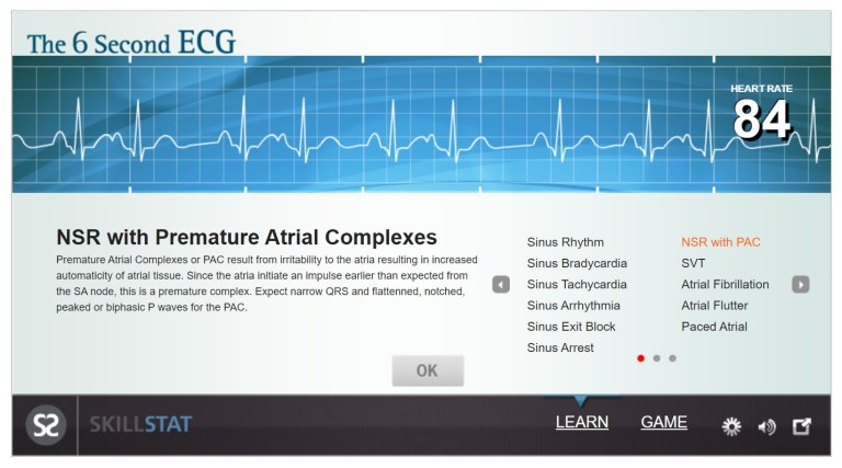 SIMULADOR ELECTROCARDIOGRAMAS SKILLSTAT GRATUITO: A PRACTICAR ...